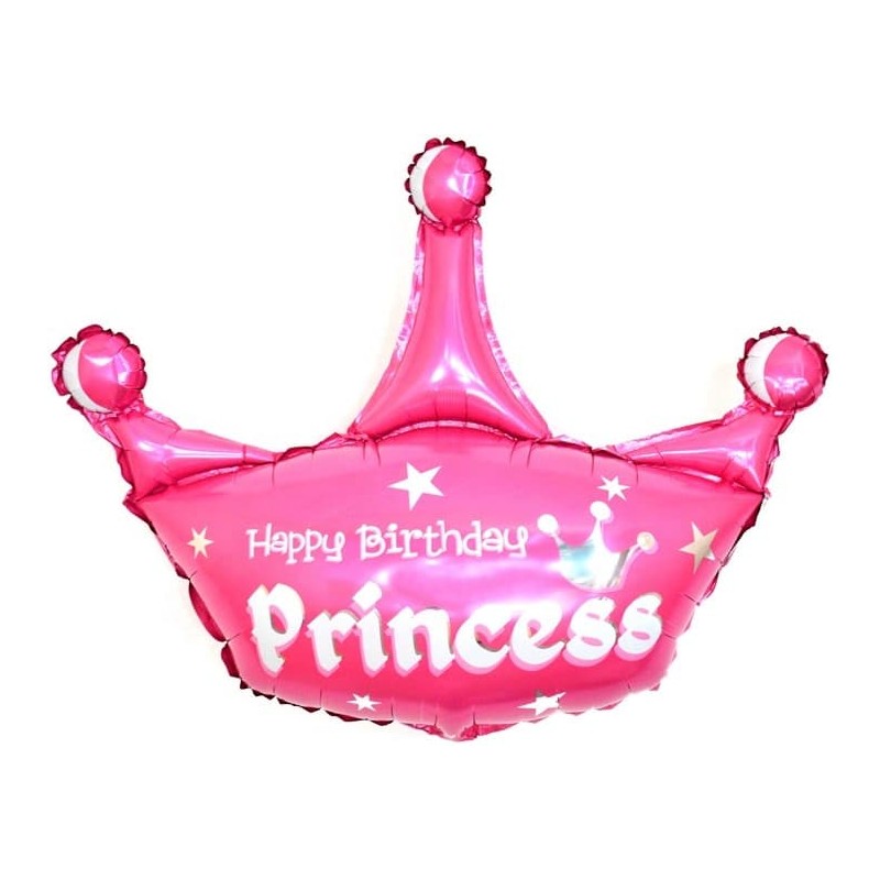 ВП Шар с клапаном (17''/43 см) Мини-фигура, Корона с др принцесса, розовый 1 шт. 17225 Falali, КИТАЙ