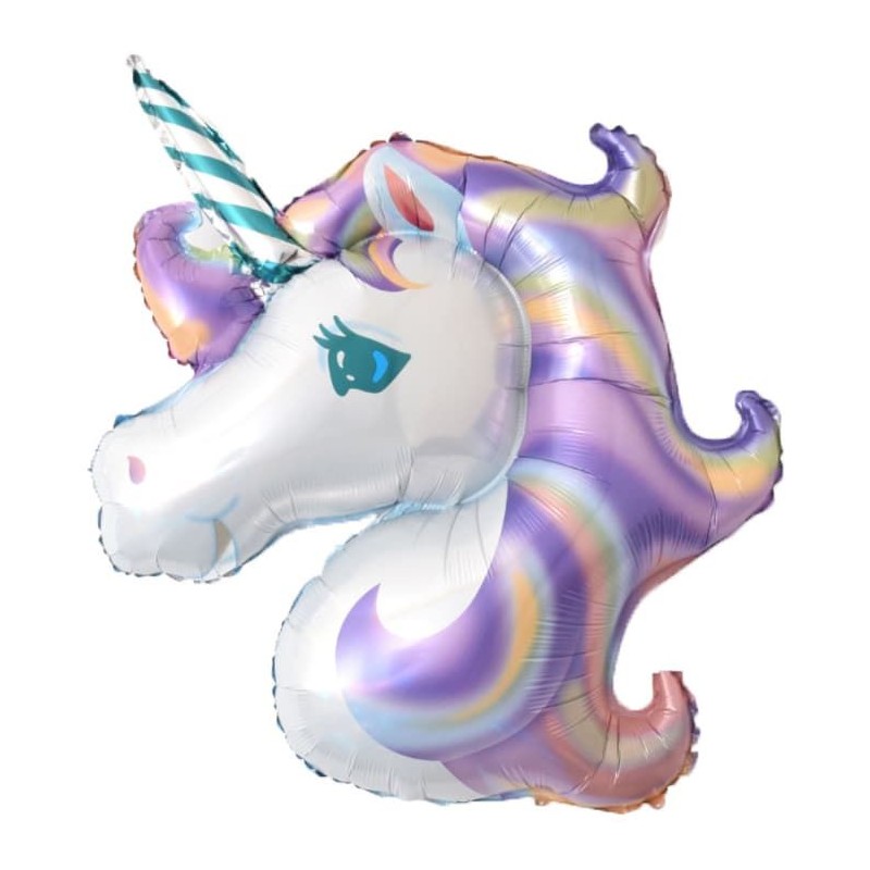 ВП Шар (44''/112 см) Фигура, Голова Единорога, Фиолетовый, 1 шт. 15236 Falali, КИТАЙ